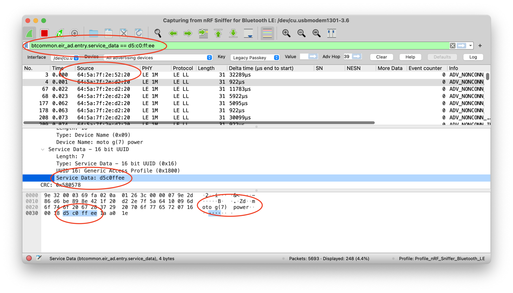 Using The Nordic nRF Sniffer For BLE - Dojo Five - Modern Embedded Firmware Development