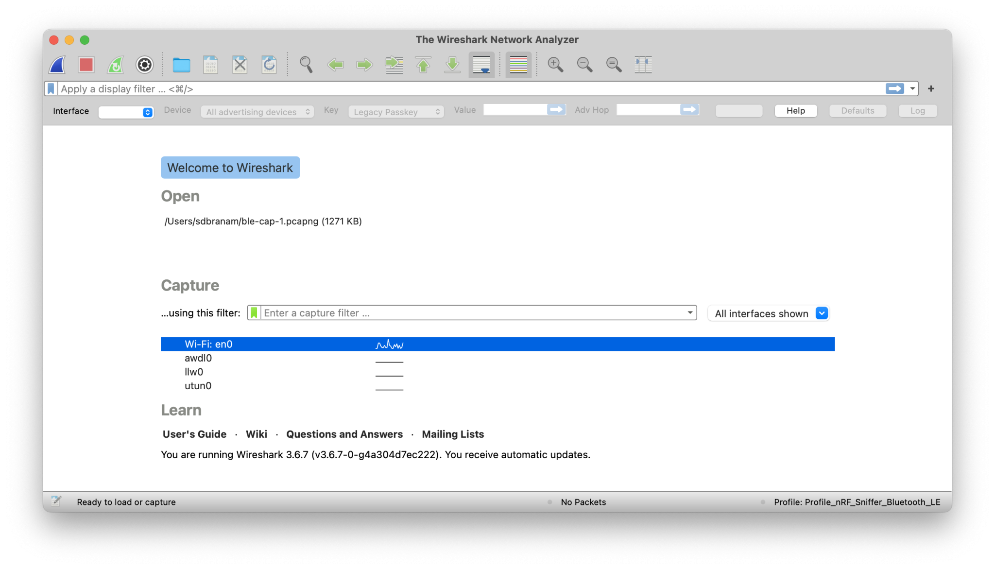 Using The Nordic nRF Sniffer For BLE - Dojo Five - Modern Embedded Firmware Development