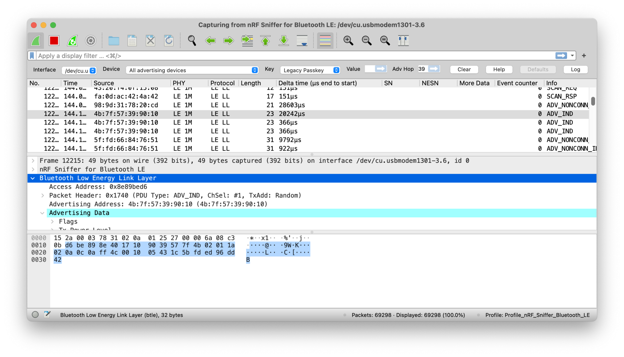 Using The Nordic nRF Sniffer For BLE - Dojo Five - Modern Embedded Firmware Development